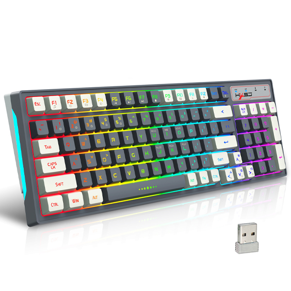 HXSJ L900 96 KEY 2.4G WIRELESS RGB GAMING KEYBOARD- TULIP COMPUTERS ...